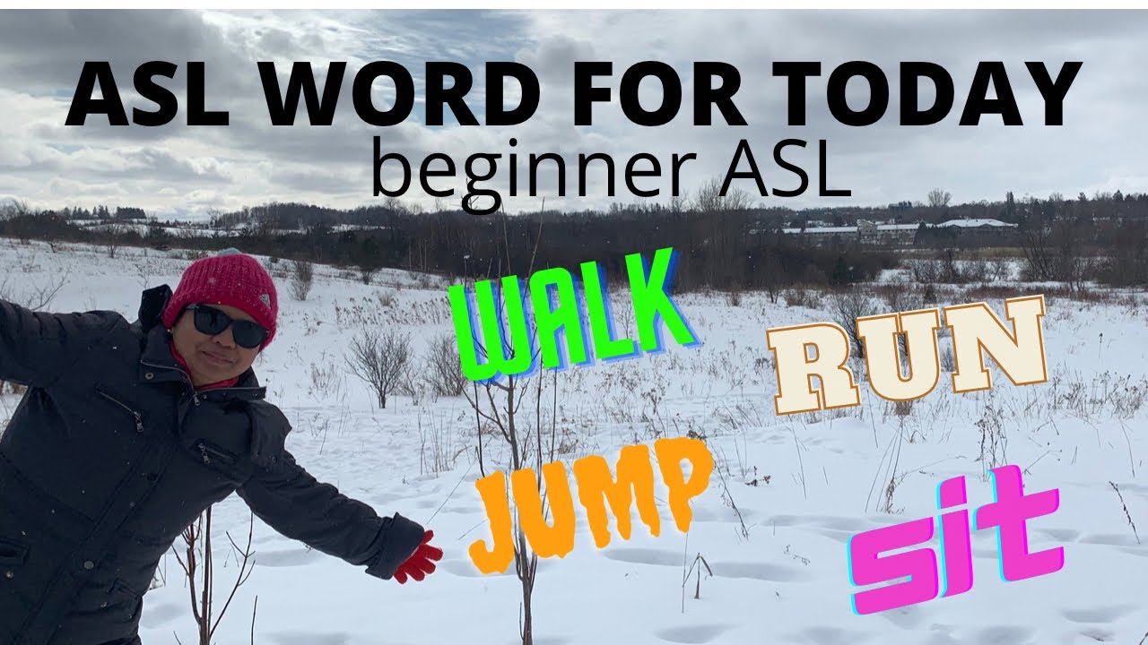 How to sign walk, run, jump, sit, (Learn ASL) - YouTube