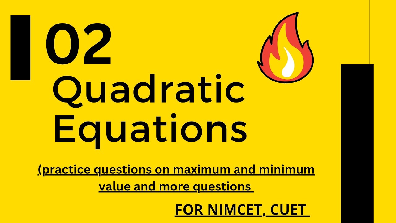 02 Quadratic Equation (Practice questions) - YouTube