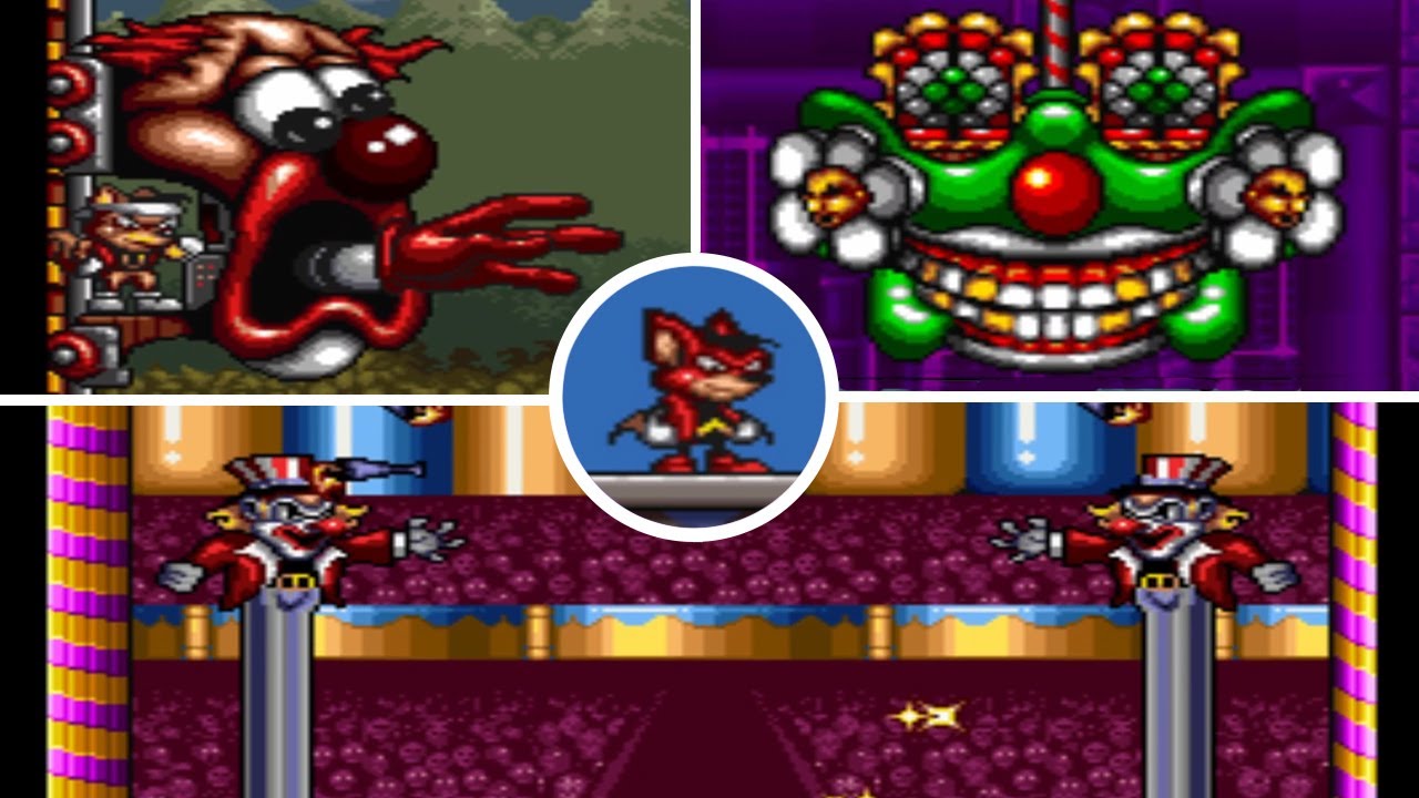 Game n°341 - Aero the Acro-Bat ( SNES ) All bosses - YouTube