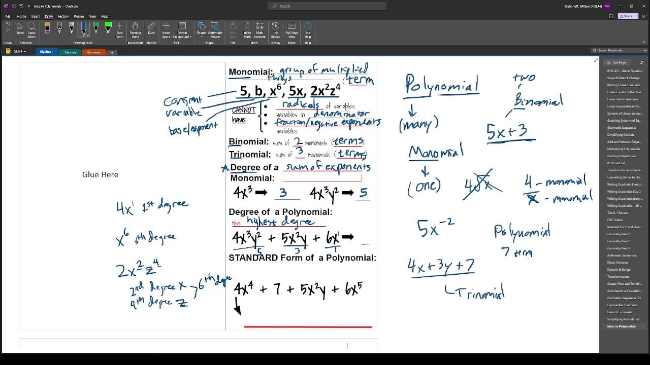 Introduction to Polynomials with Adding and Subtracting - YouTube