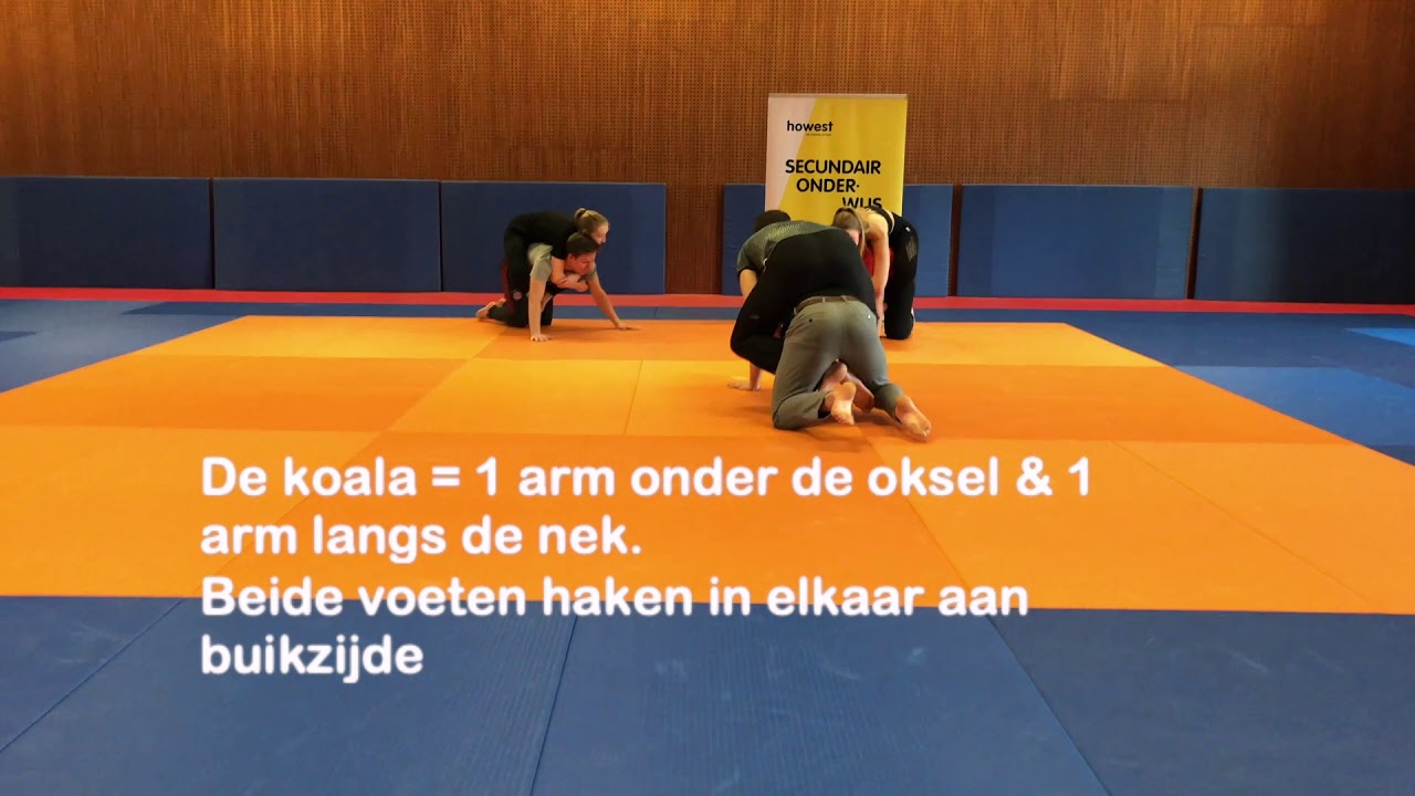 Les 2 grappling@school Het koala gevecht - YouTube