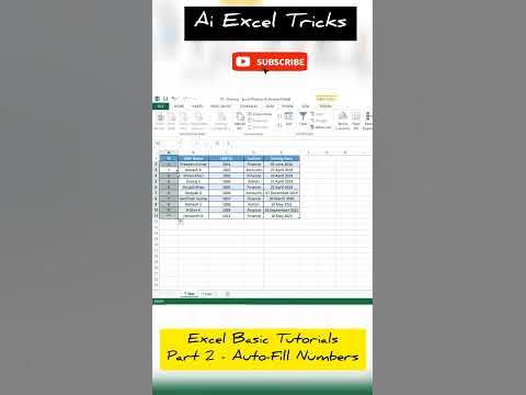 Auto-Fill Numbers | Part 2 - Excel Basic to Advance Tutorials #shorts # ...