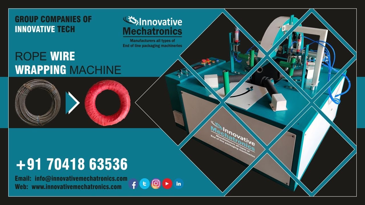 Steel Wire Rope Wrapping Machine | Wires Ropes packing machine - YouTube
