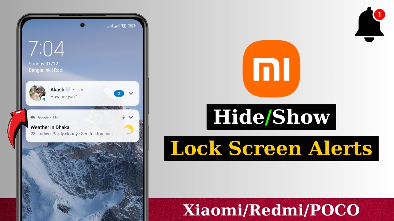 How To Hide or Show Lock Screen Notifications on Xiaomi Phone (MI ...