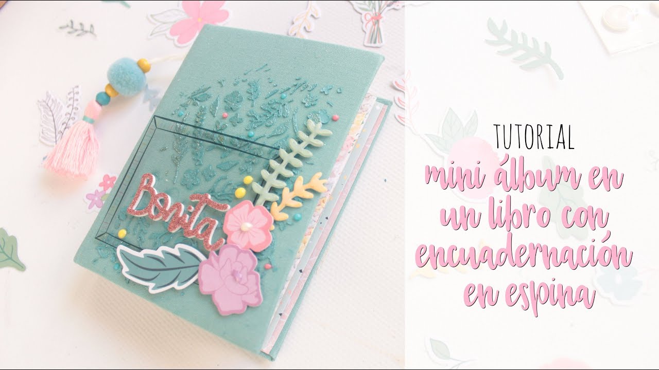 Mini álbum en un libro - YouTube