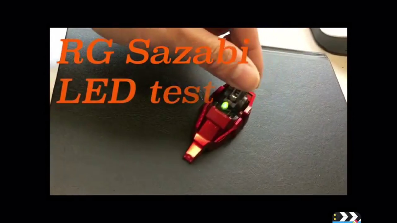Bandai RG 1/144 Sazabi - LED test 沙薩比加燈測試 - YouTube