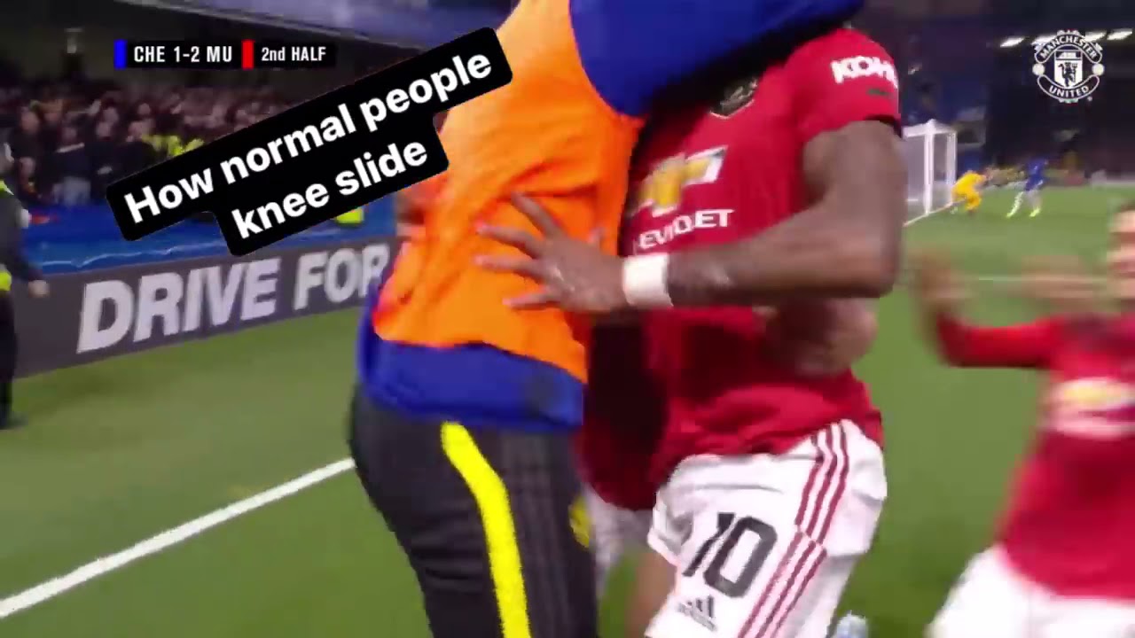 How to do knee slide in football - YouTube