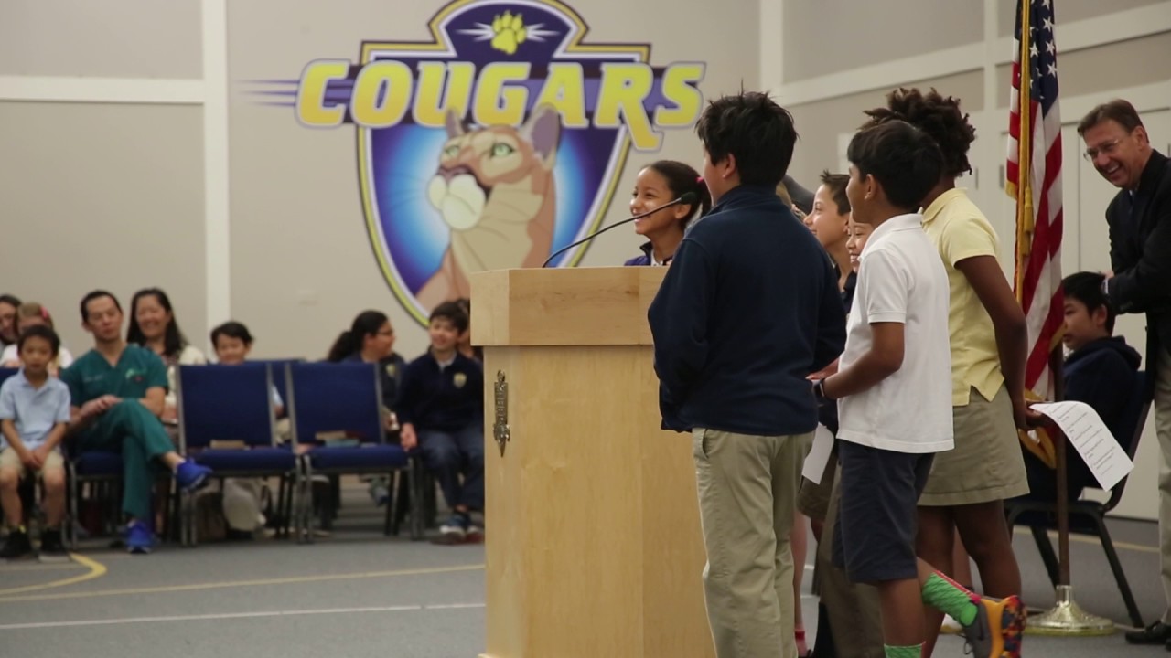 Fifth-Graders Recite Digits of Pi at Chapel for Pi Day - YouTube