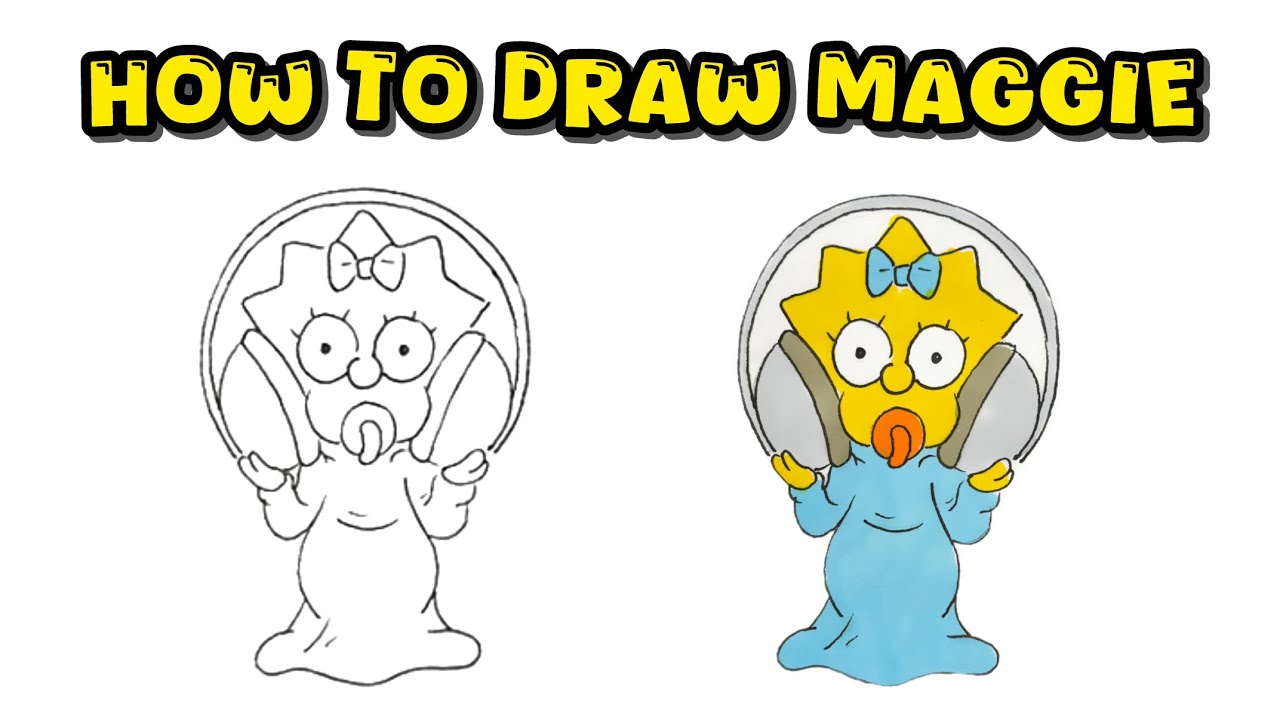 How to Draw Maggie Simpson – Simple and Adorable Cartoon Guide - YouTube