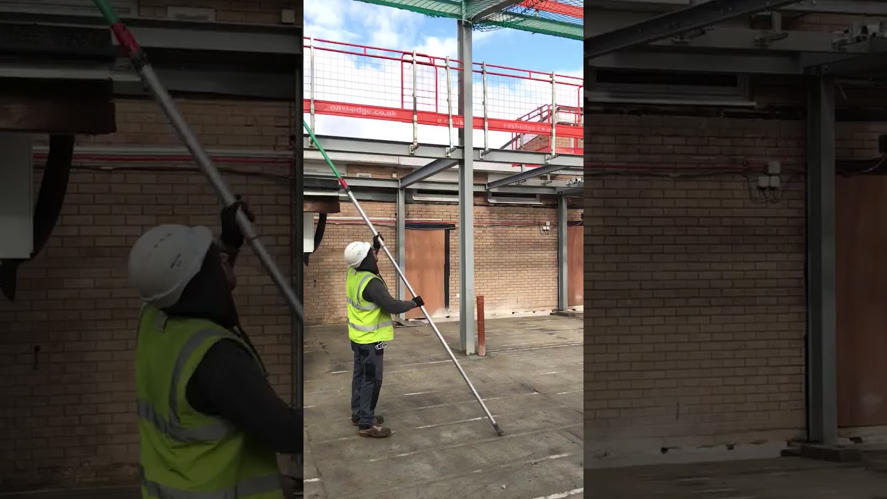 Lion Hook Safety Net Installation using applicator pole - YouTube