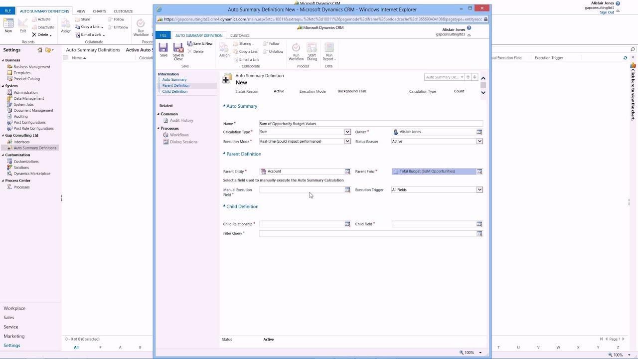 Auto Summary for Microsoft Dynamics CRM 2011 & CRM Online - YouTube