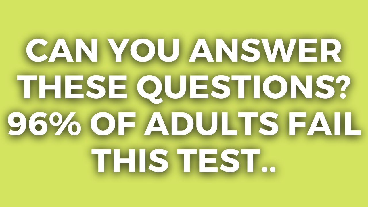 Prove Your Intelligence With 50 Questions - YouTube