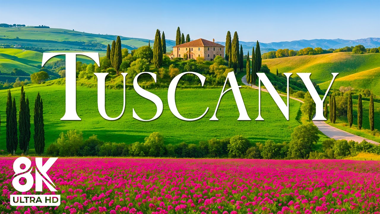 Tuscany 8K UHD - Flying over the magical paradise of Italy: The ...