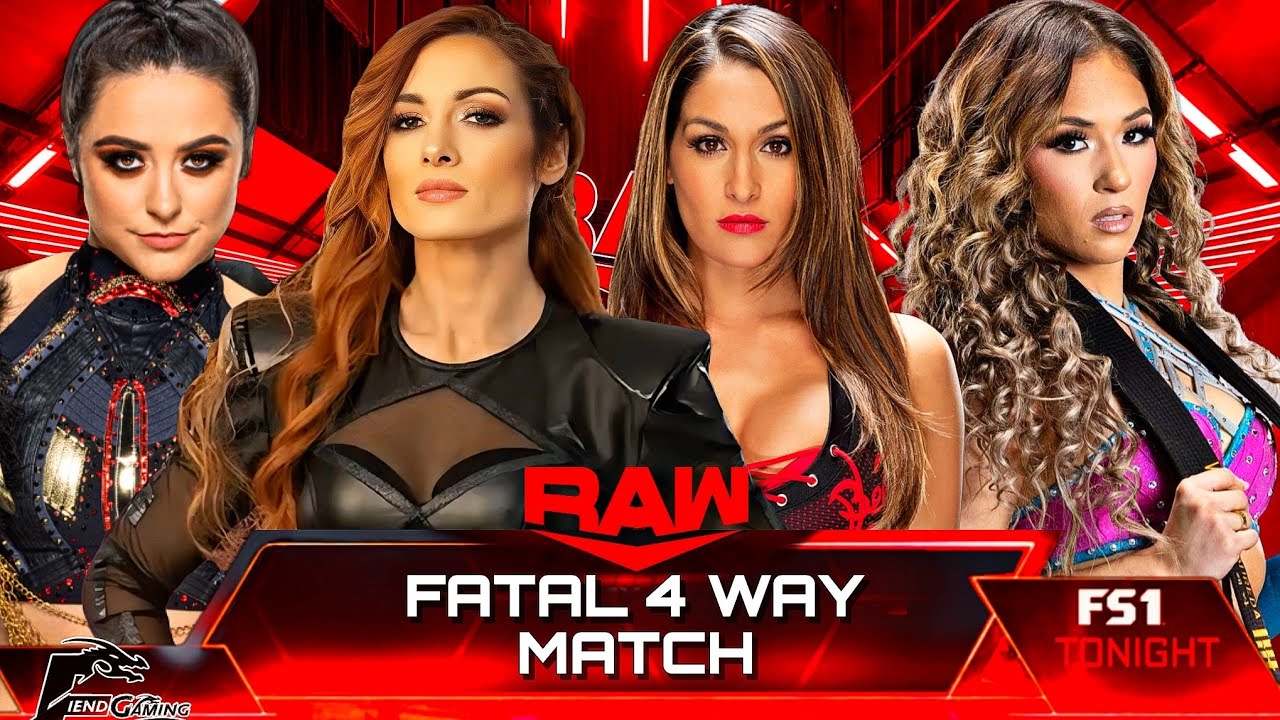 Fatal 4 Way Match - Becky Lynch Vs Nikki Bella Vs Lola Fox Vs Lyra ...