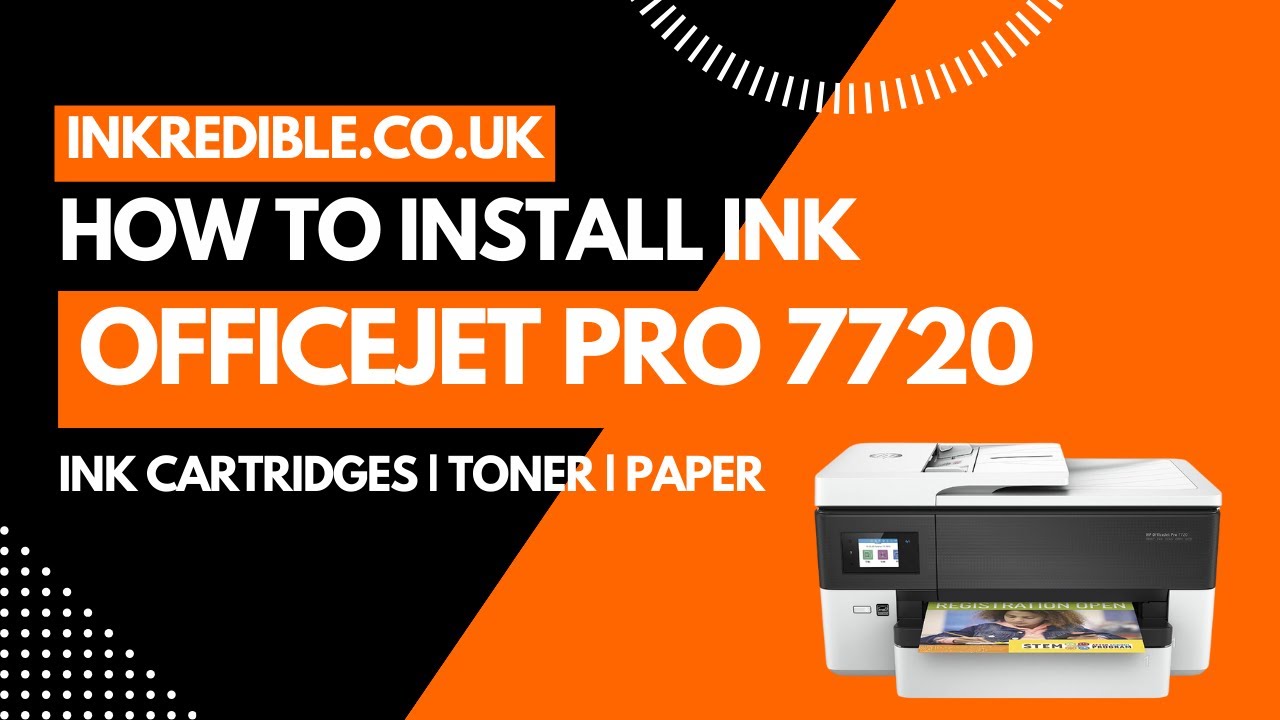 How to Install Ink in the HP OfficeJet Pro 7720 - YouTube