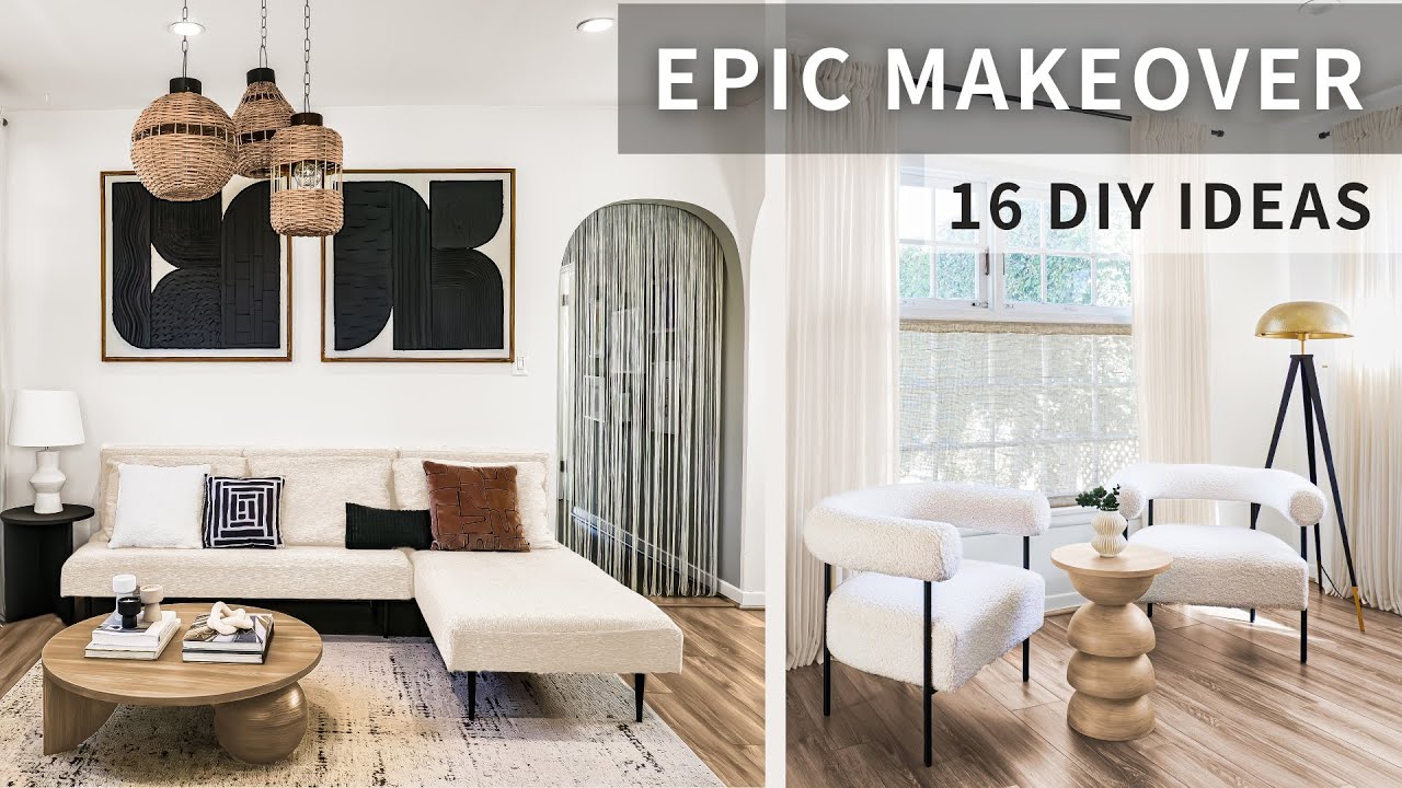Living Room Makeover | 16 DIY Home Decor Ideas - YouTube