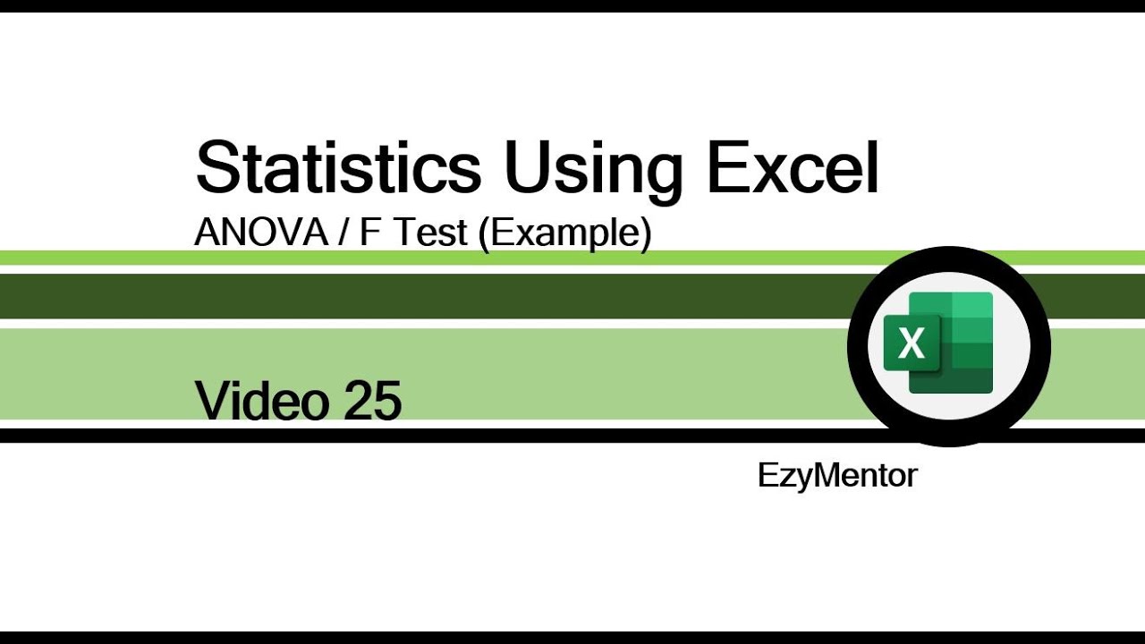 Data Analysis Using ANOVA -Analysis Of Variance - In Simple steps - YouTube