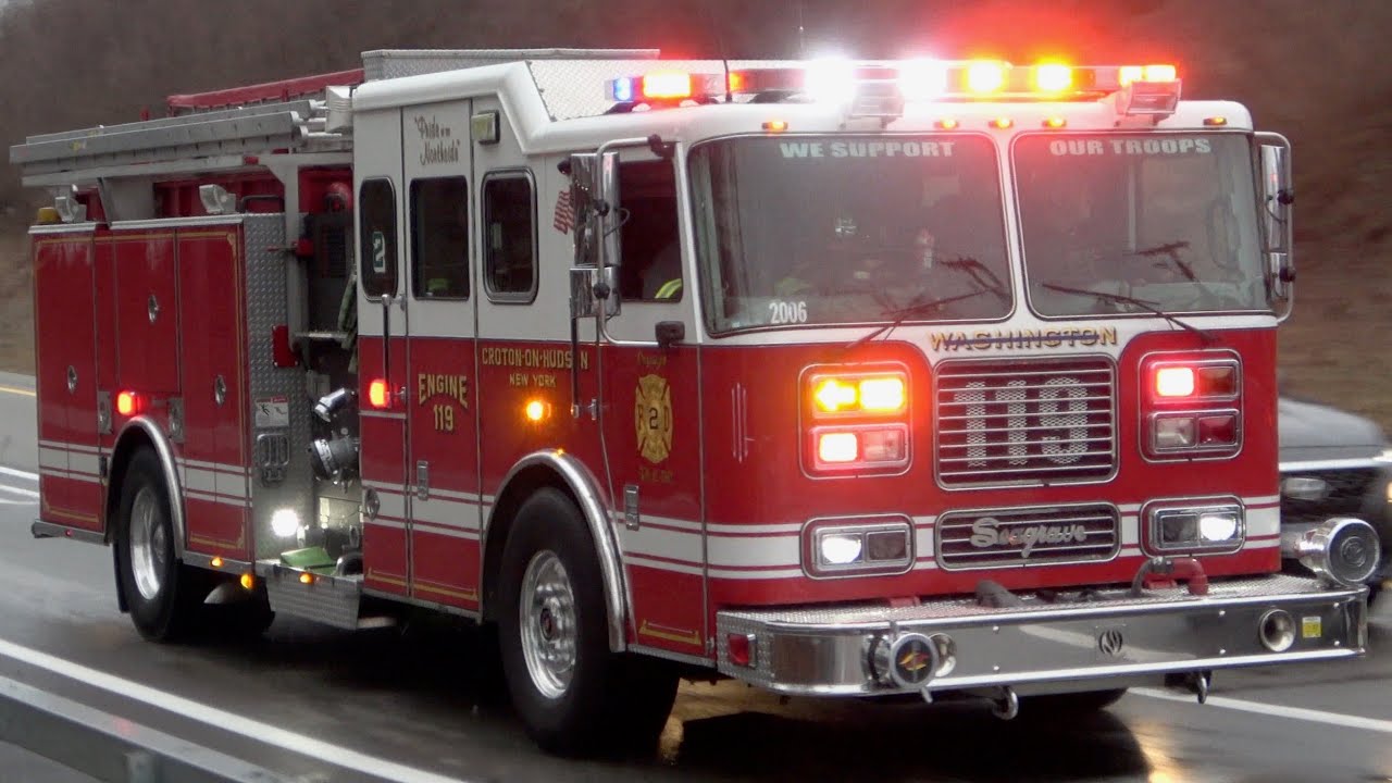 Croton-on-Hudson FD Engine 119, Engine 118, Utility 14, & Rescue 18 ...