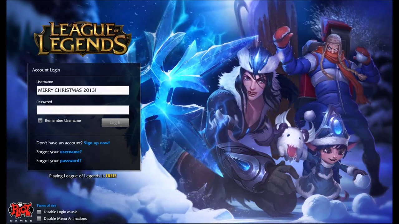 League of Legends Snowdown Showdown 2013 Login Screen + Music - YouTube