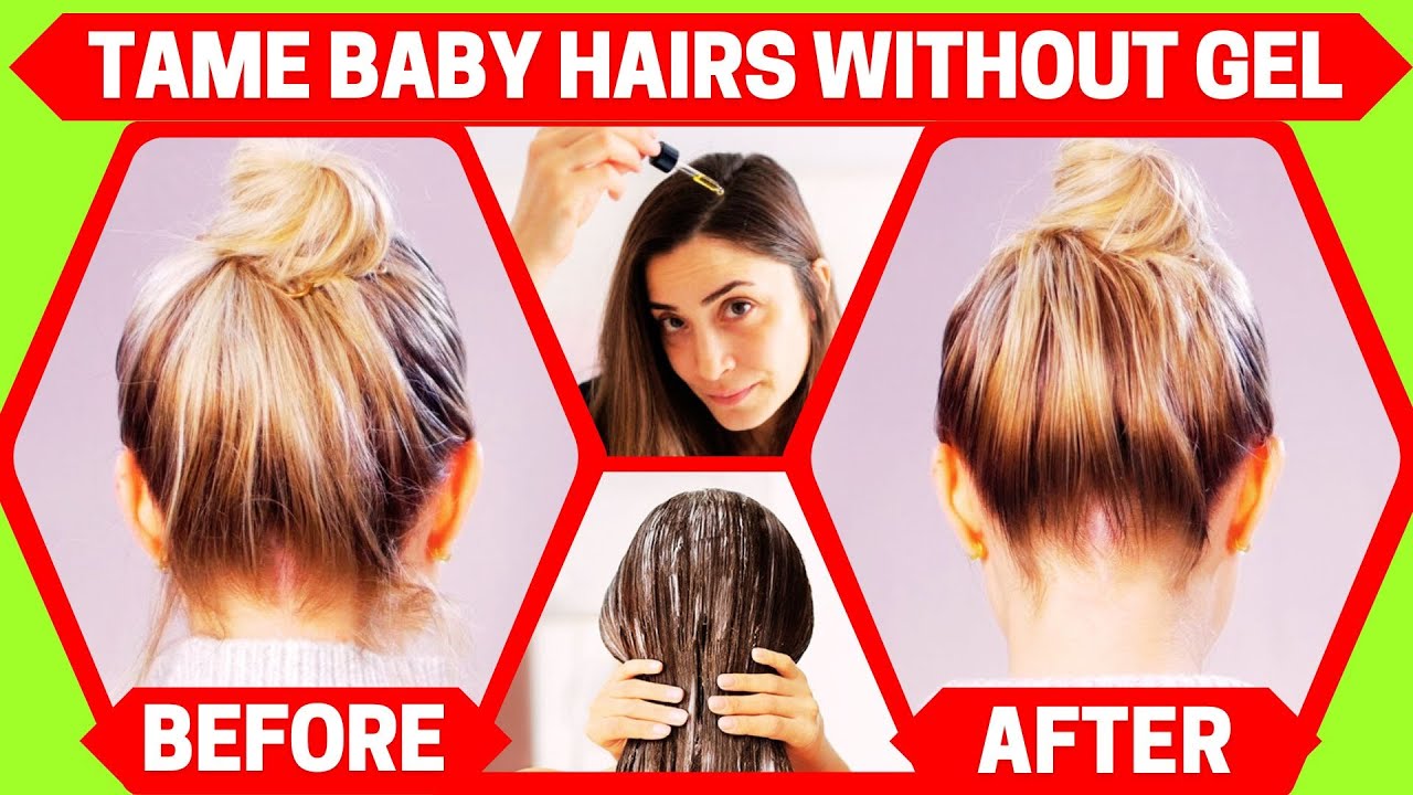How to Tame Baby Hairs and Flyaways Without Hair Gel - YouTube