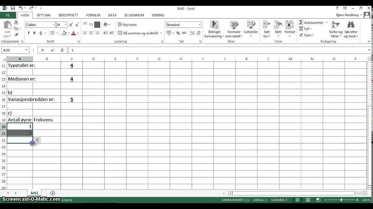 Kast med terning - øving til tentamen 8 . - YouTube