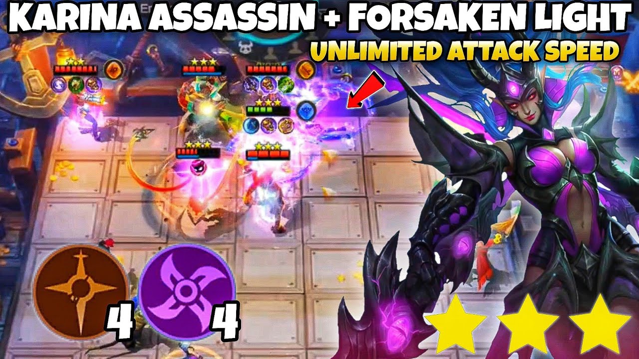 ASSASSIN + FORSAKEN LIGHT. UNLIMITED ATTACK SPEED.!! MAGIC CHESS MOBILE ...