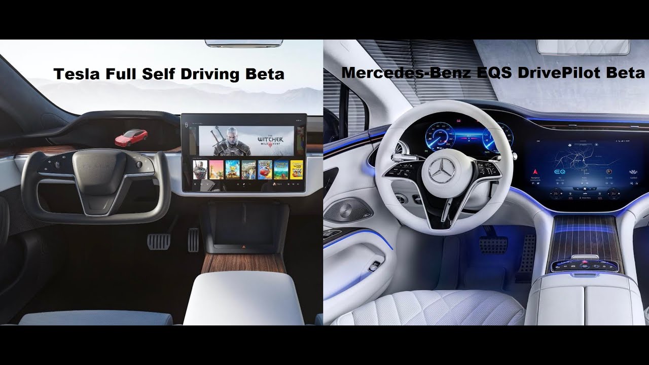 Tesla Full Self driving Beta VS Mercedes-Benz DrivePilot Beta 2021 ...