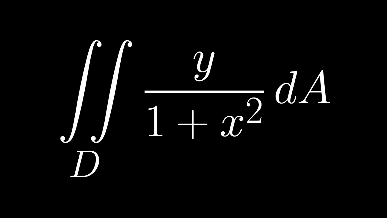Double integral over domain - YouTube