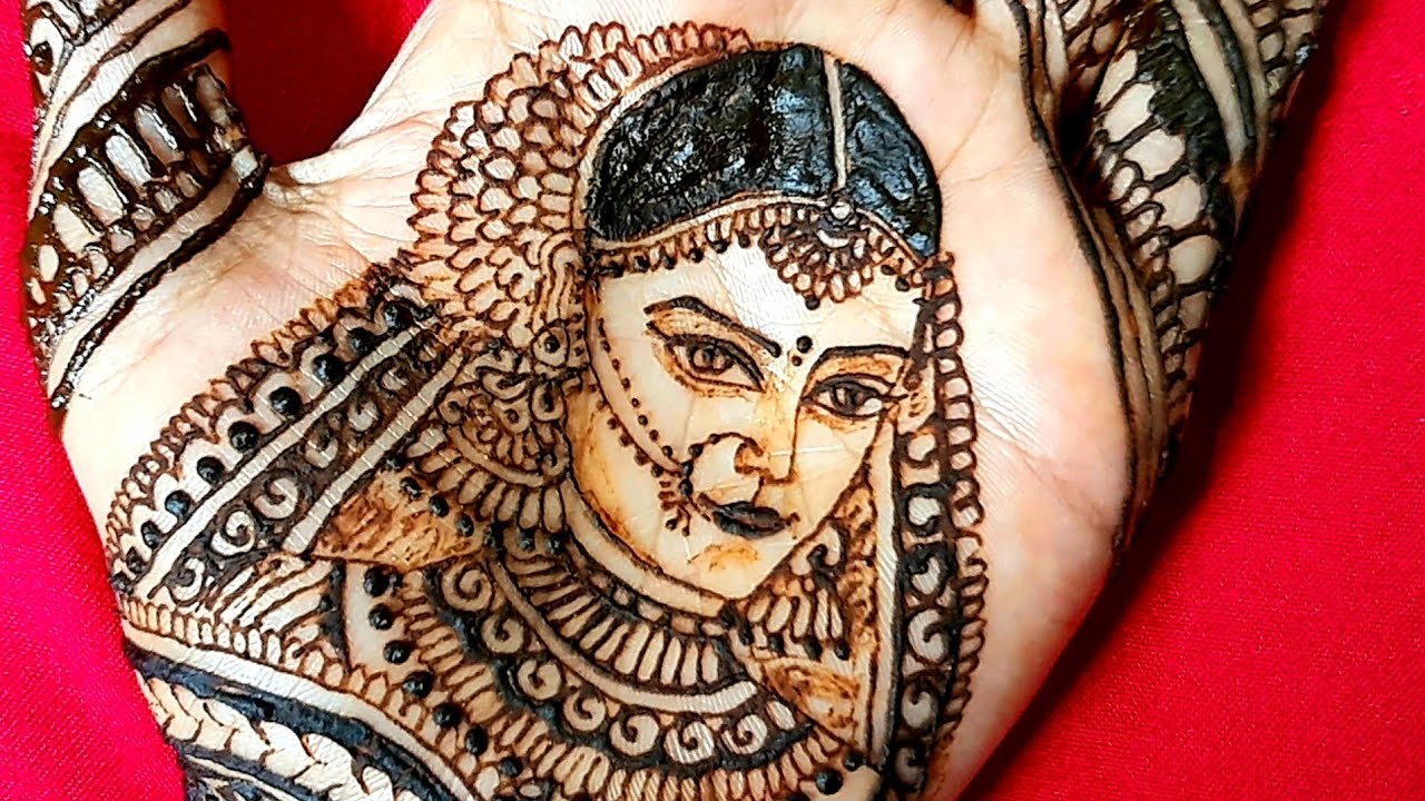 How To Draw Bride Face - bride making using henna - dulhan kaise banaye ...
