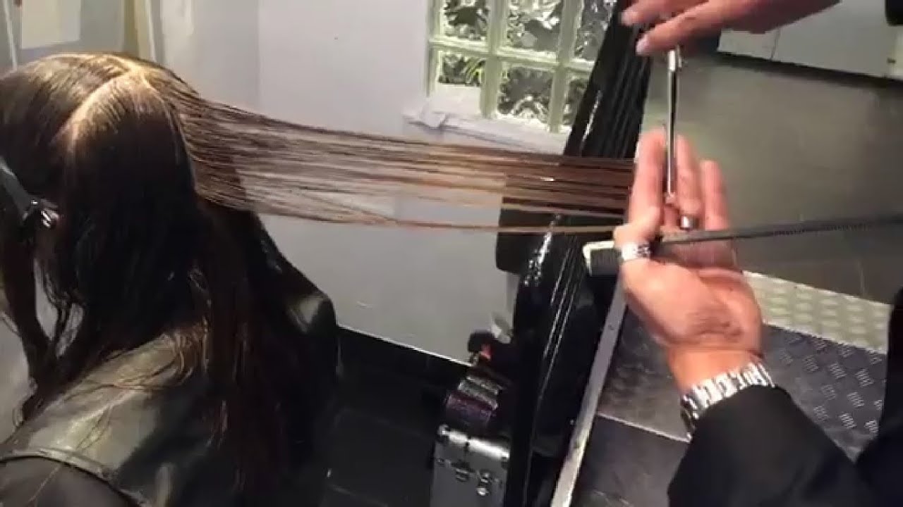 How-to: Easy Long layered haircut tutorial - Hair cutting techniques ...