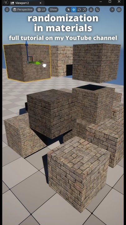 Randomizing materials.Full tutorial on my other channel. Link in bio. #unrealengine #ue5 # ...