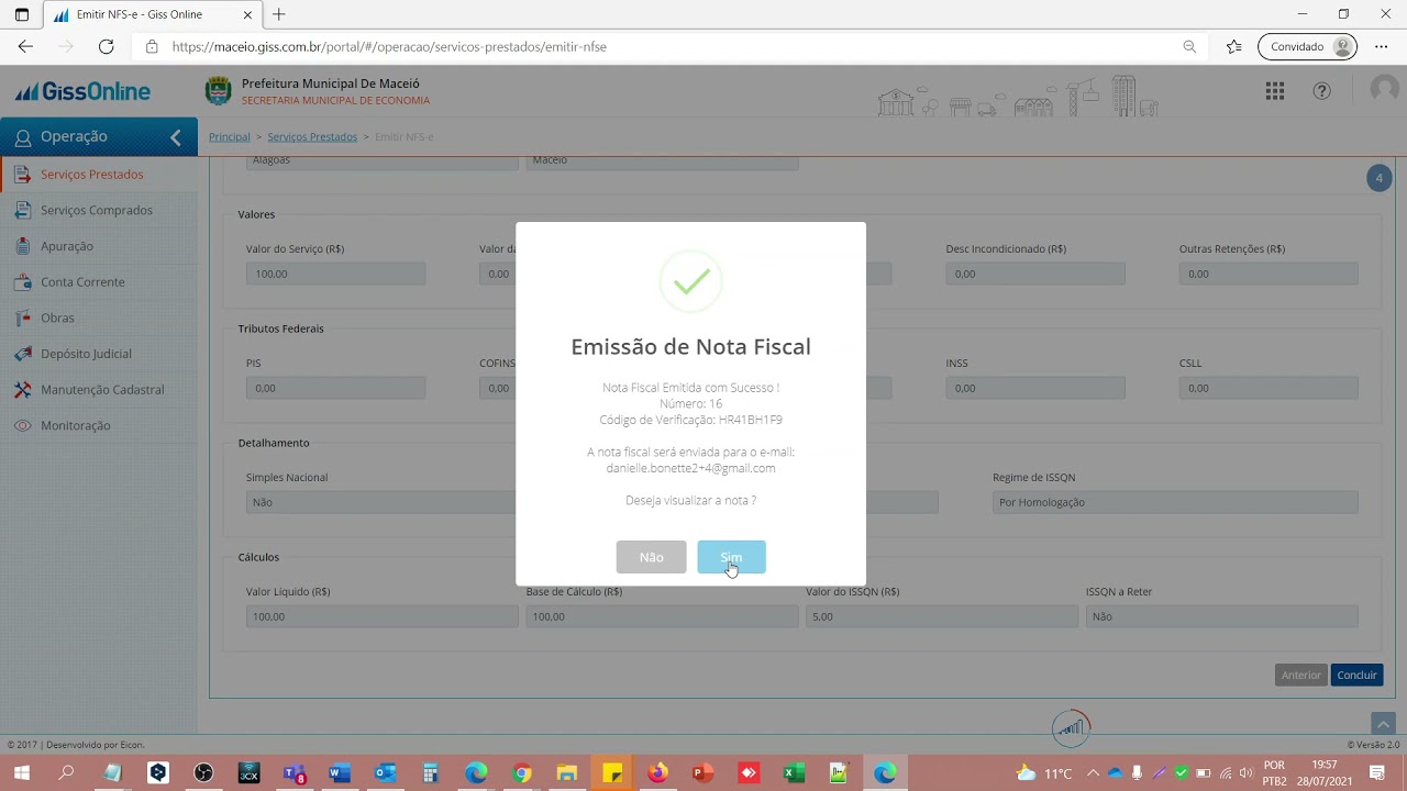 GissOnline - Como emitir NFS-e - YouTube