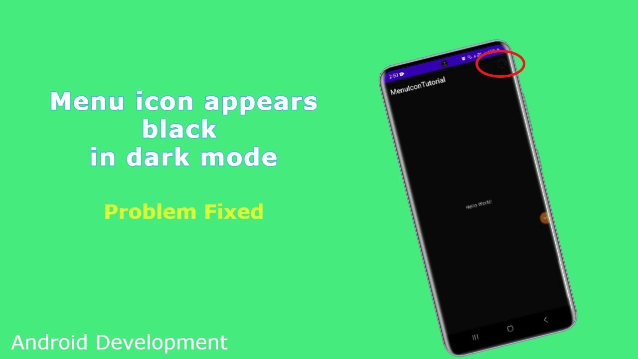 Menu Icons Appears Black In Dark Mode Android Development Problem