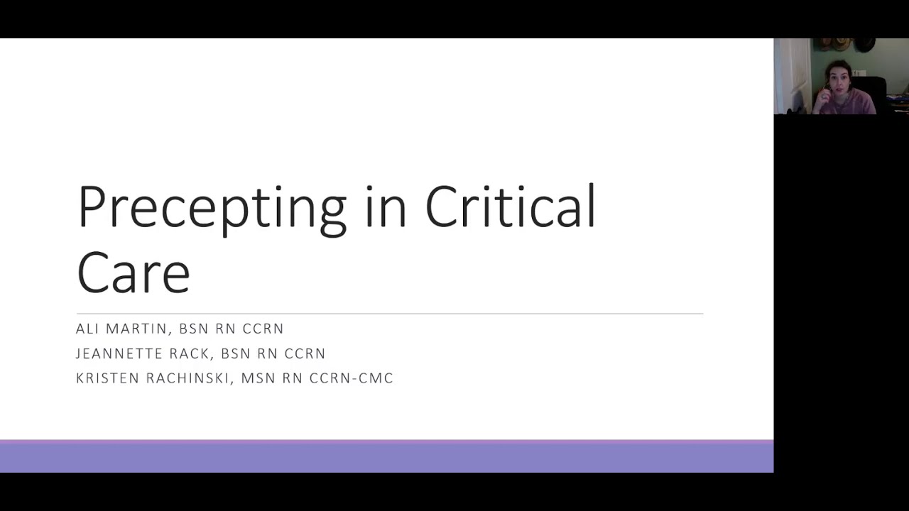Introduction to Precepting in Critical Care - YouTube