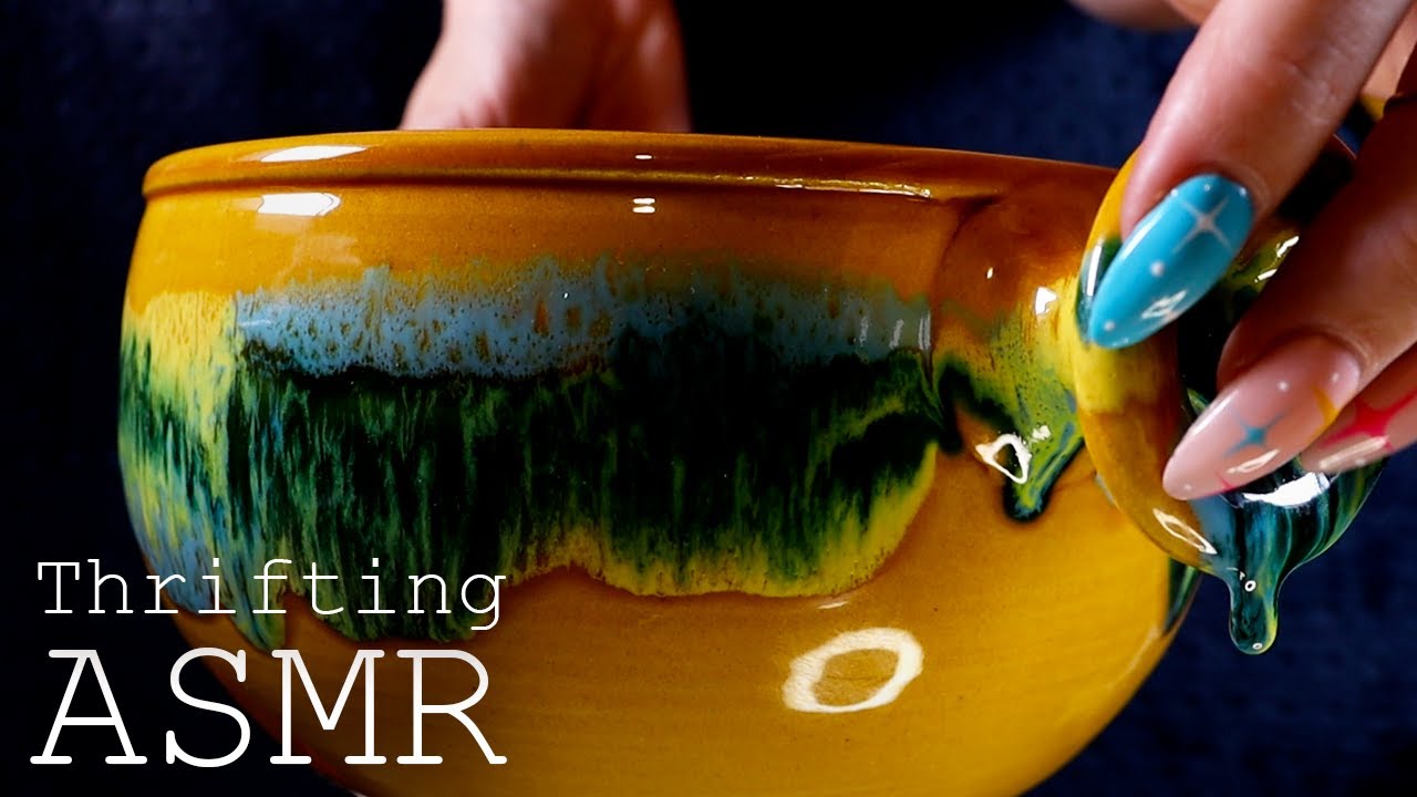 ASMR Thrift haul from France! (🎧 soft spoken, tapping, ceramic sounds ...