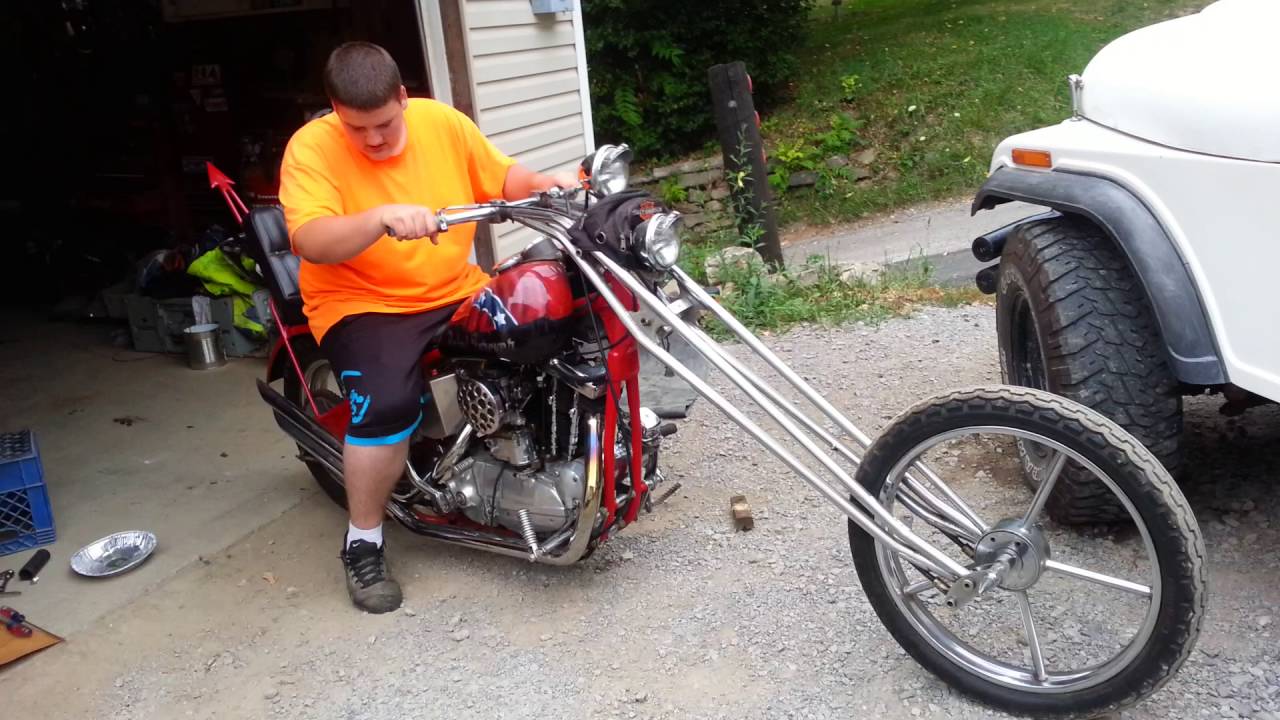Ironhead kick start 1964 Ryan - YouTube