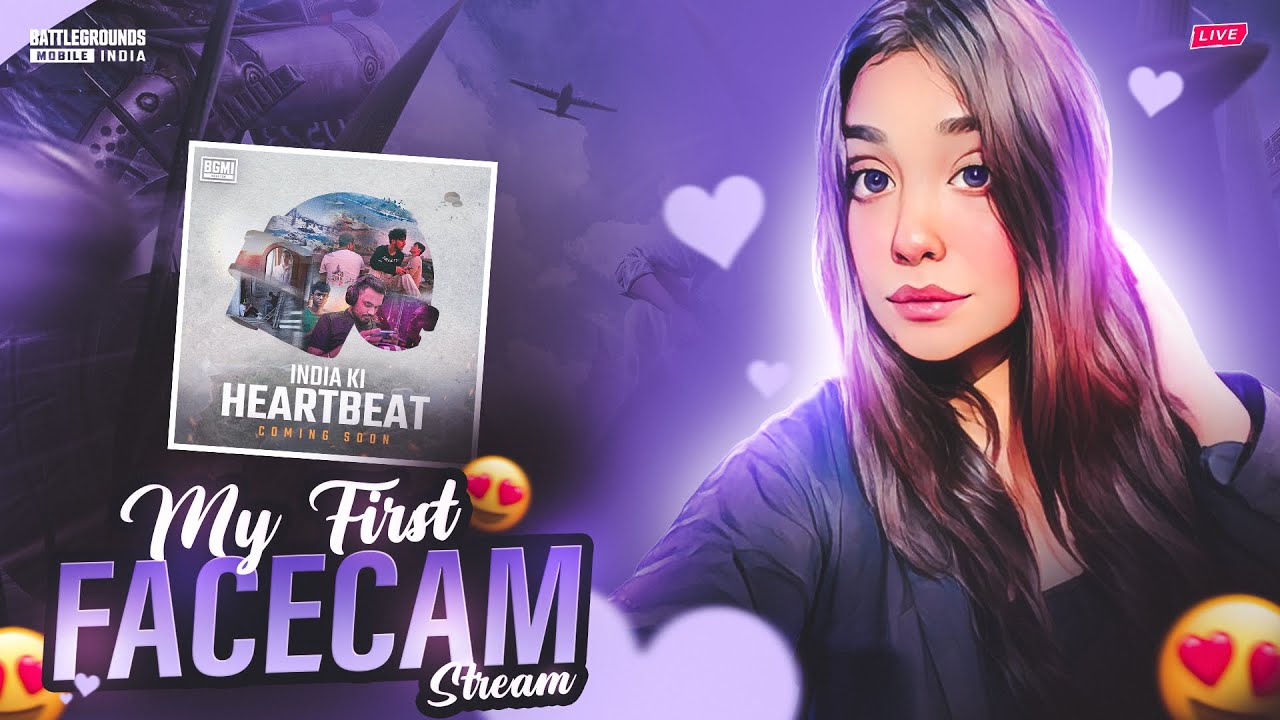 MY FIRST FACECAM STREAM 😍 | BGMI LIVE WITH FACECAM #bgmilive #girlgamer ...