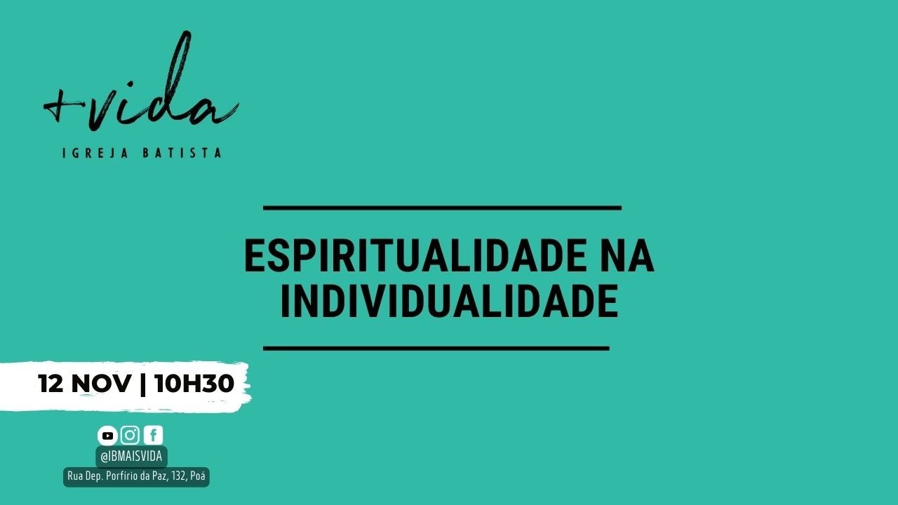 ESPIRITUALIDADE NA INDIVIDUALIDADE | Adjam Pimentel - YouTube