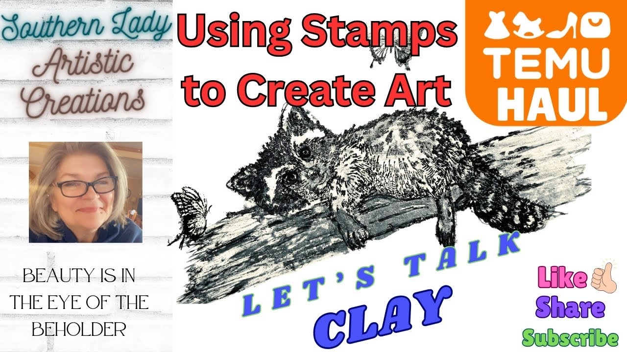 Temu Craft Haul 🎨 Air-Dry Clay Chat +Testing Stamps with Watercolors ...