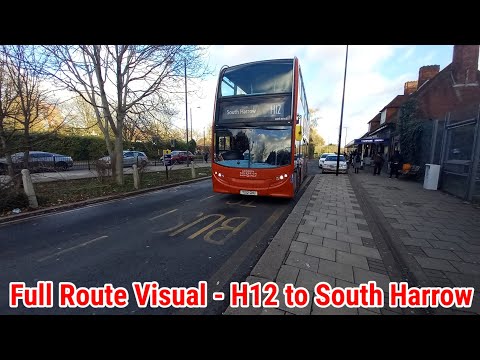 Full Route Visual | London Bus Route H12 - Stanmore Station to South ...