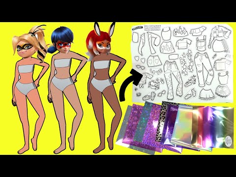 Miraculous Ladybug DIY Paper Doll Fashions for Rena Rouge, Queen Bee, and Ladybug! Inkfluencer Style