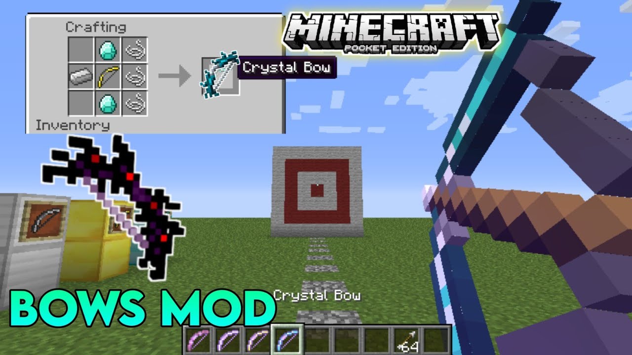 Bows Addon for Mcpe mod | more bows mod for Minecraft bedrock edition ...