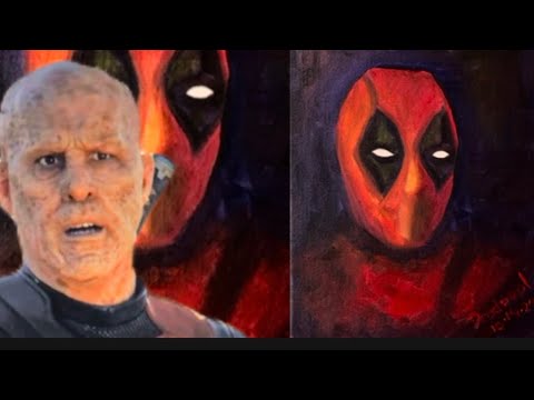 Deadpool una obra de Arte contemporáneo (óleo sobre lienzo) Como pintar ...