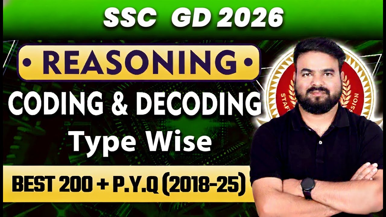 SSC GD Reasoning Classes 2026 | Coding & Decoding| SSC GD Reasoning ...