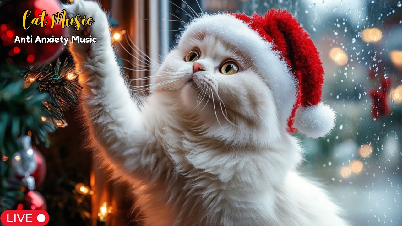 12 Hours Of Deeply Relaxing Music For Cats! 😺🎄Christmas Music For Cats ...