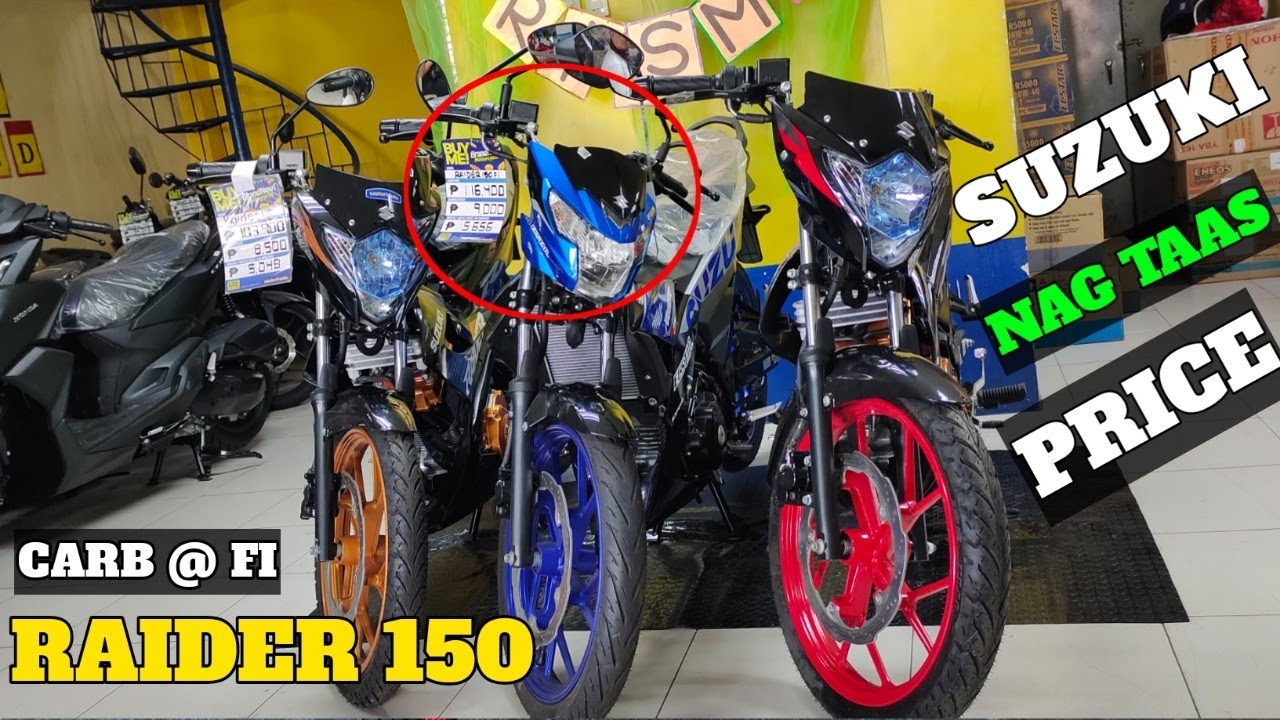 BAGONG PRICE NG SUZUKI RAIDER 150 FI & CARB NAG TAAS PRESYO | ERMEL PH ...