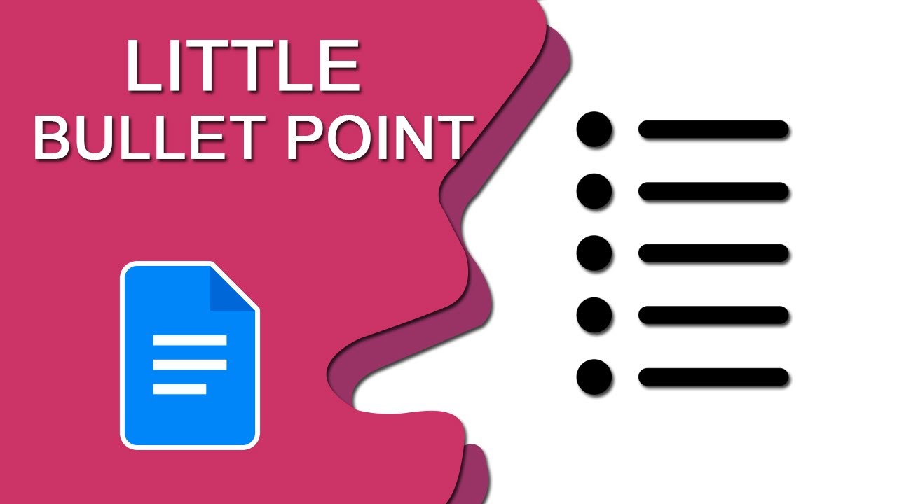 How to Make a Little Bullet Point in Google Docs - YouTube