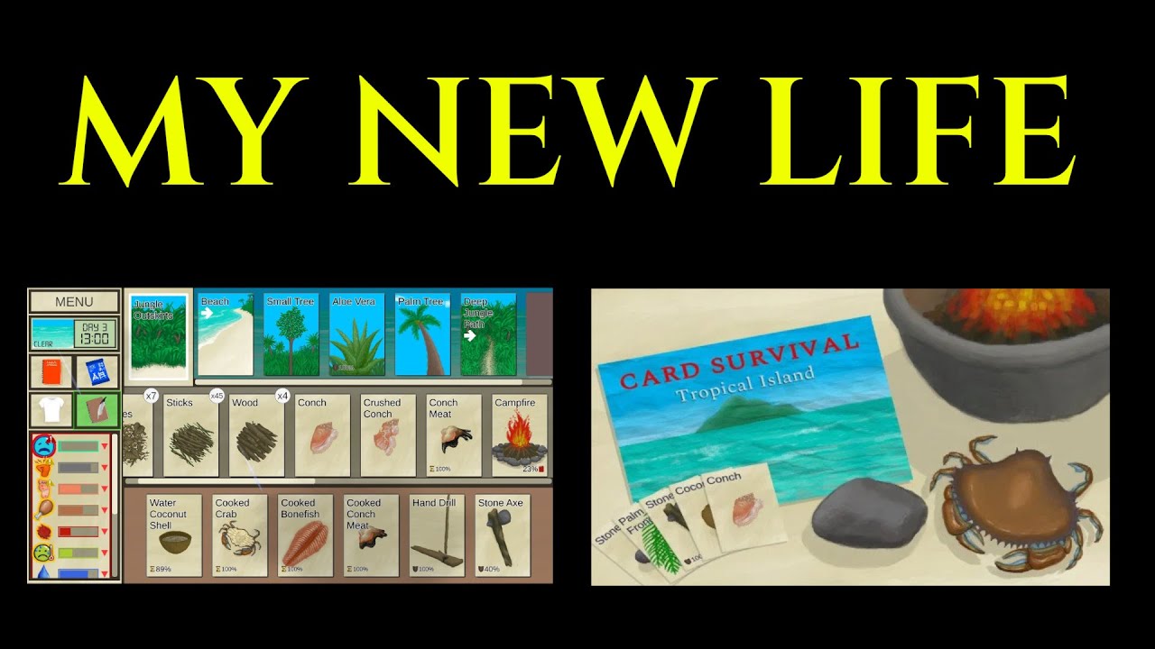 MY NEW LIFE - Card Survival Tropical Island Gameplay Ep 1 - YouTube