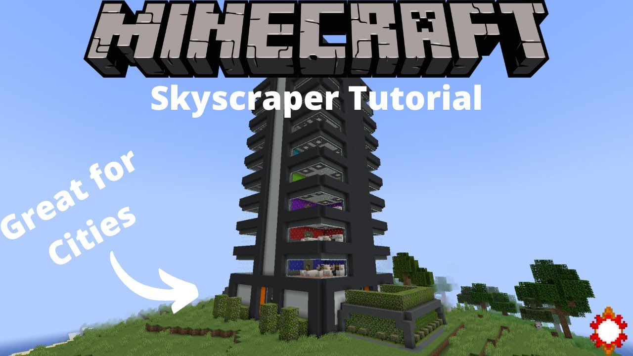 Minecraft How to Build a Skyscraper -Tutorial- - YouTube