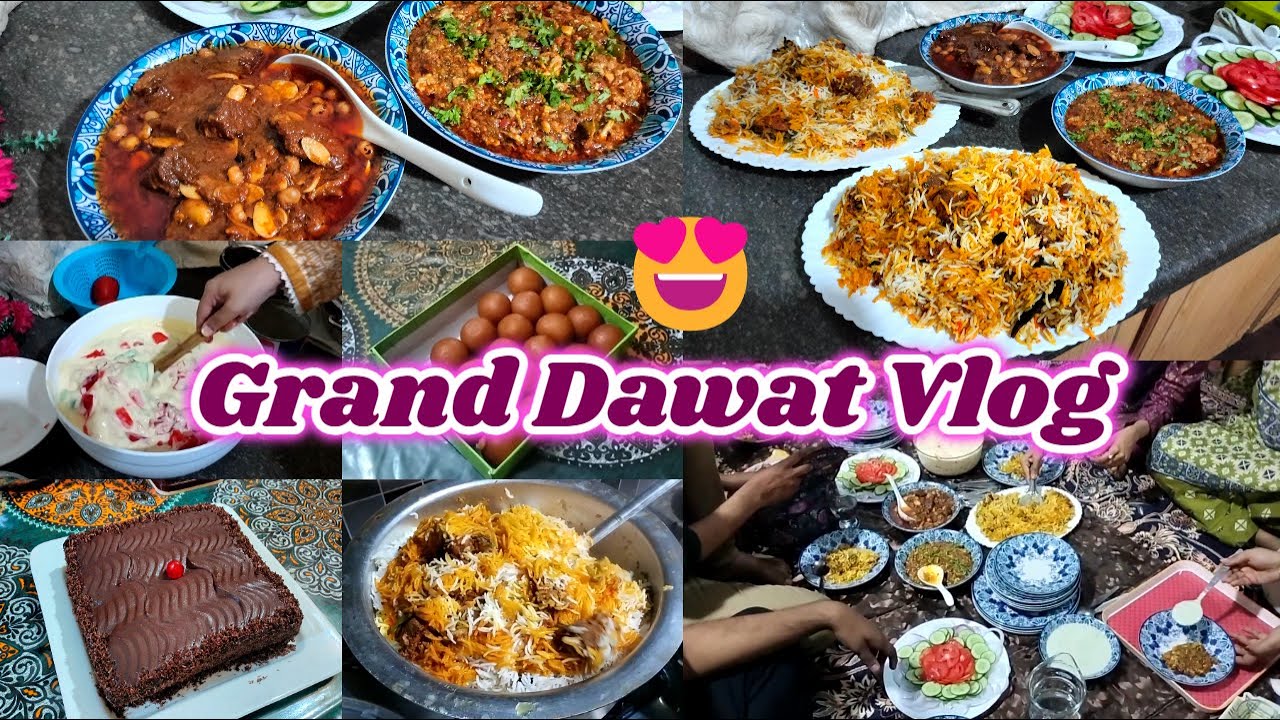 Zabardast Grand Dawat Vlog 😍😋 Behtreen Dawat Menu | Degi Biryani ...